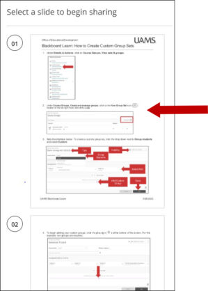 How to Share Content in Class Collaborate | UAMS Educational Development