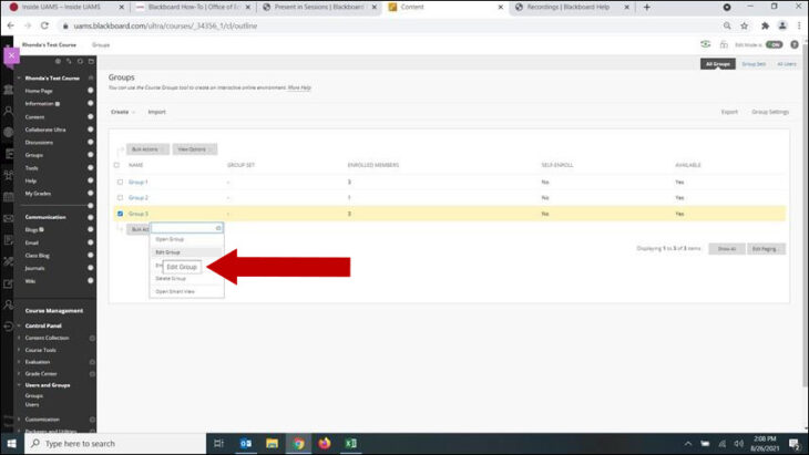 How to Enable Recording in Groups Using Collaborate Ultra | UAMS ...