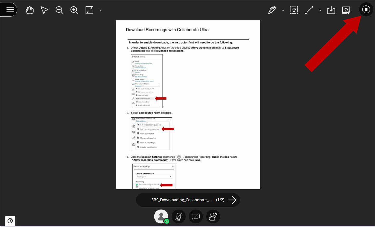 How to Share Content in Collaborate Ultra | UAMS Educational Development