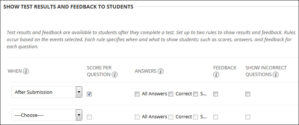 Showing Tests Results and Feedback to Students | UAMS Educational ...
