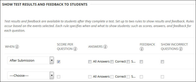 Showing Tests Results and Feedback to Students | UAMS Educational ...